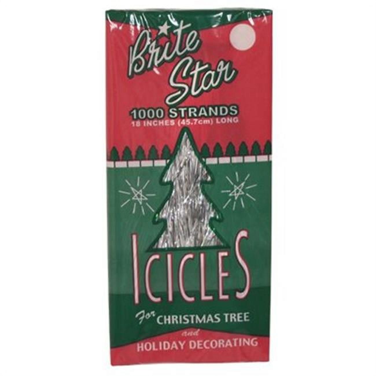 Brite Star 1000-Strand Icicles - Silver - 18 in - Walmart.com