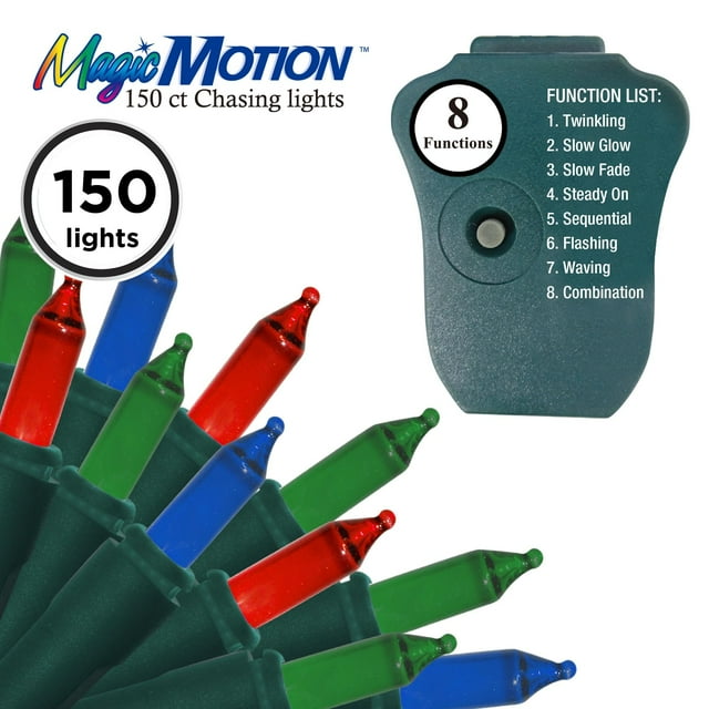 Brite Star 150 Count 8-Function Chasing Light Set - Outdoor String ...