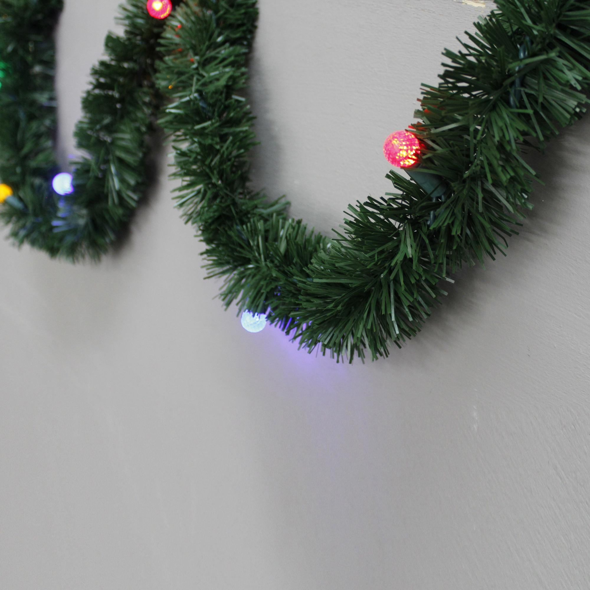 Brite Star 18-Foot Christmas Garland with Multi Lights - Perfect for ...