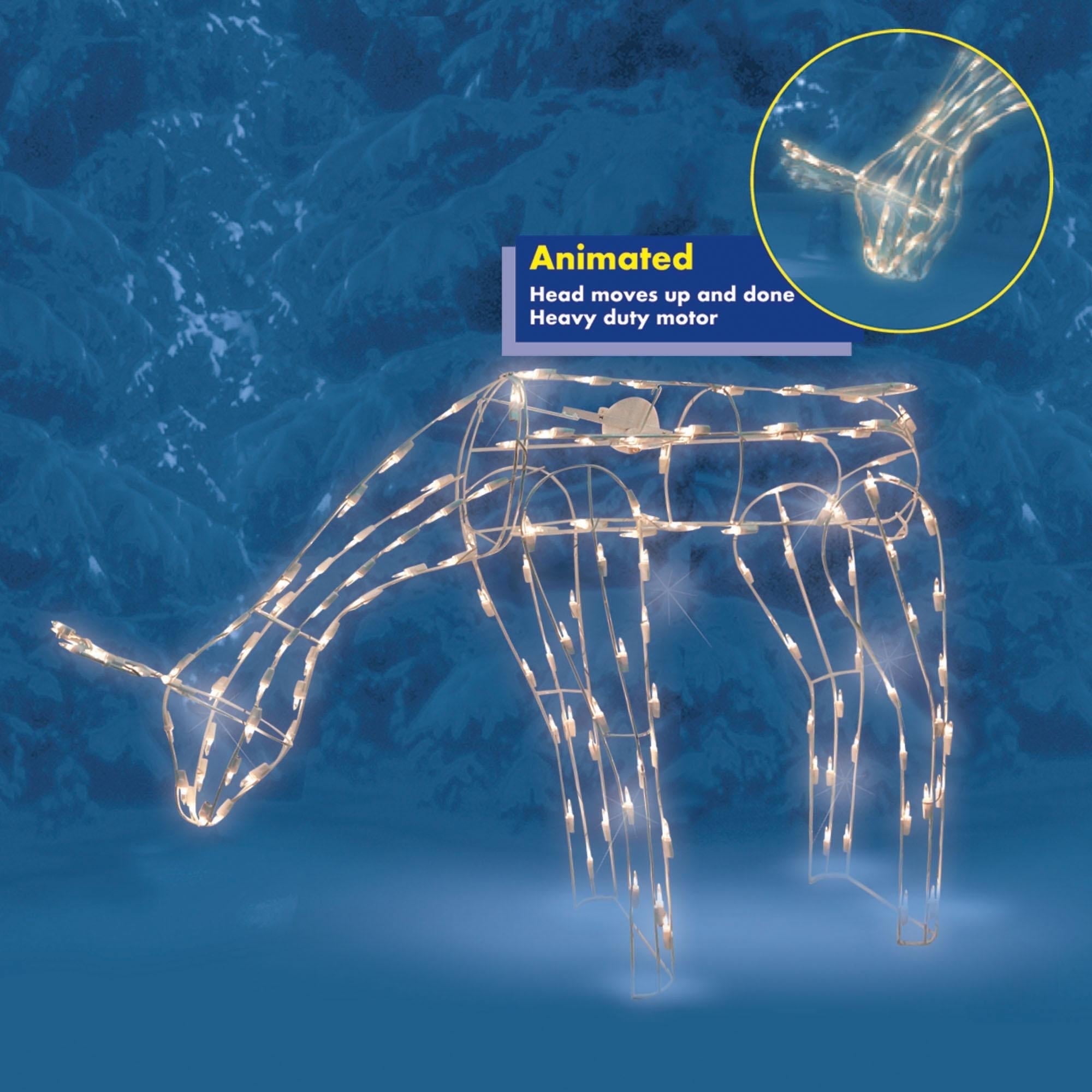 Brite Star 39 inch WIdth Reindeer Feeding Buck Christmas Outdoor ...