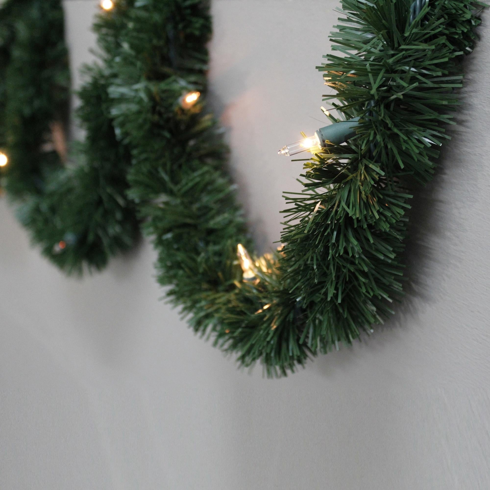 Brite Star 50-Foot Christmas Garland with Clear Lights - Perfect for ...