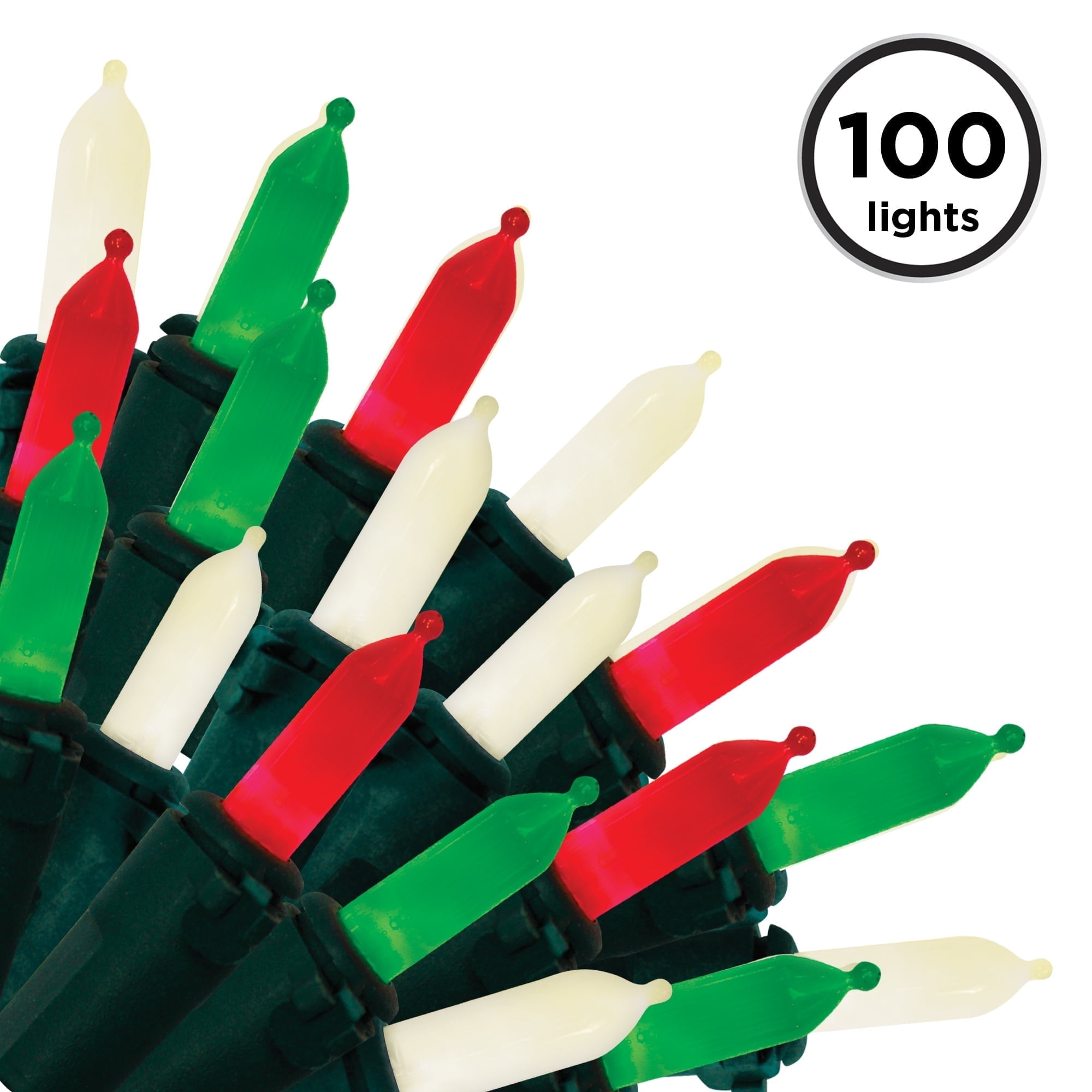 Brite Star 50 Lt Warm Glow Traditional Mini LED Lights, Red/Green/Warm ...