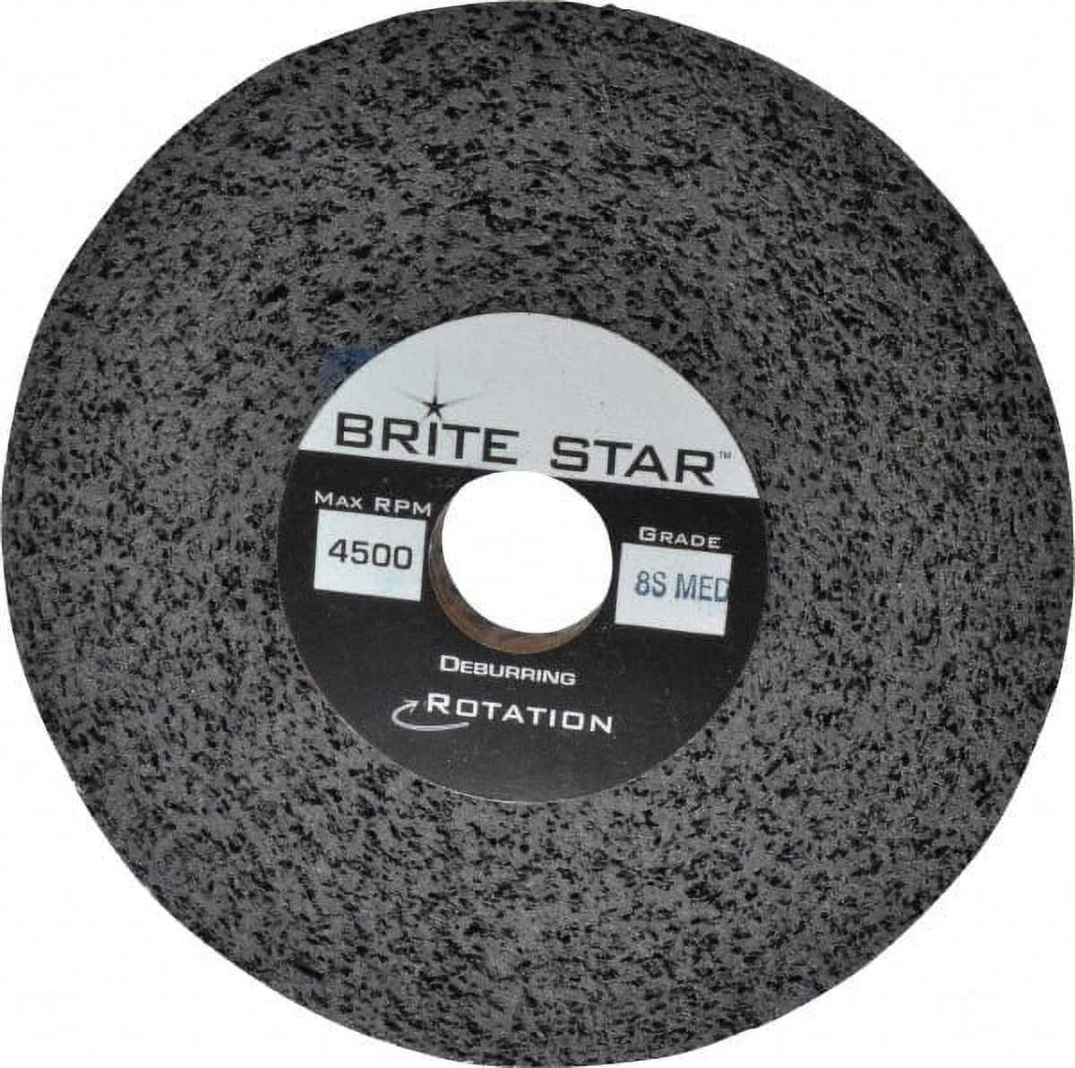 Brite Star 6" Diam, 1/2" Face Width, 1" Center Hole, Medium Grade ...