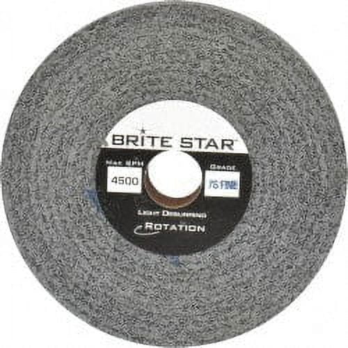 Brite Star 6" Diam, 1" Face Width, 1" Center Hole, Fine Grade, Silicon ...