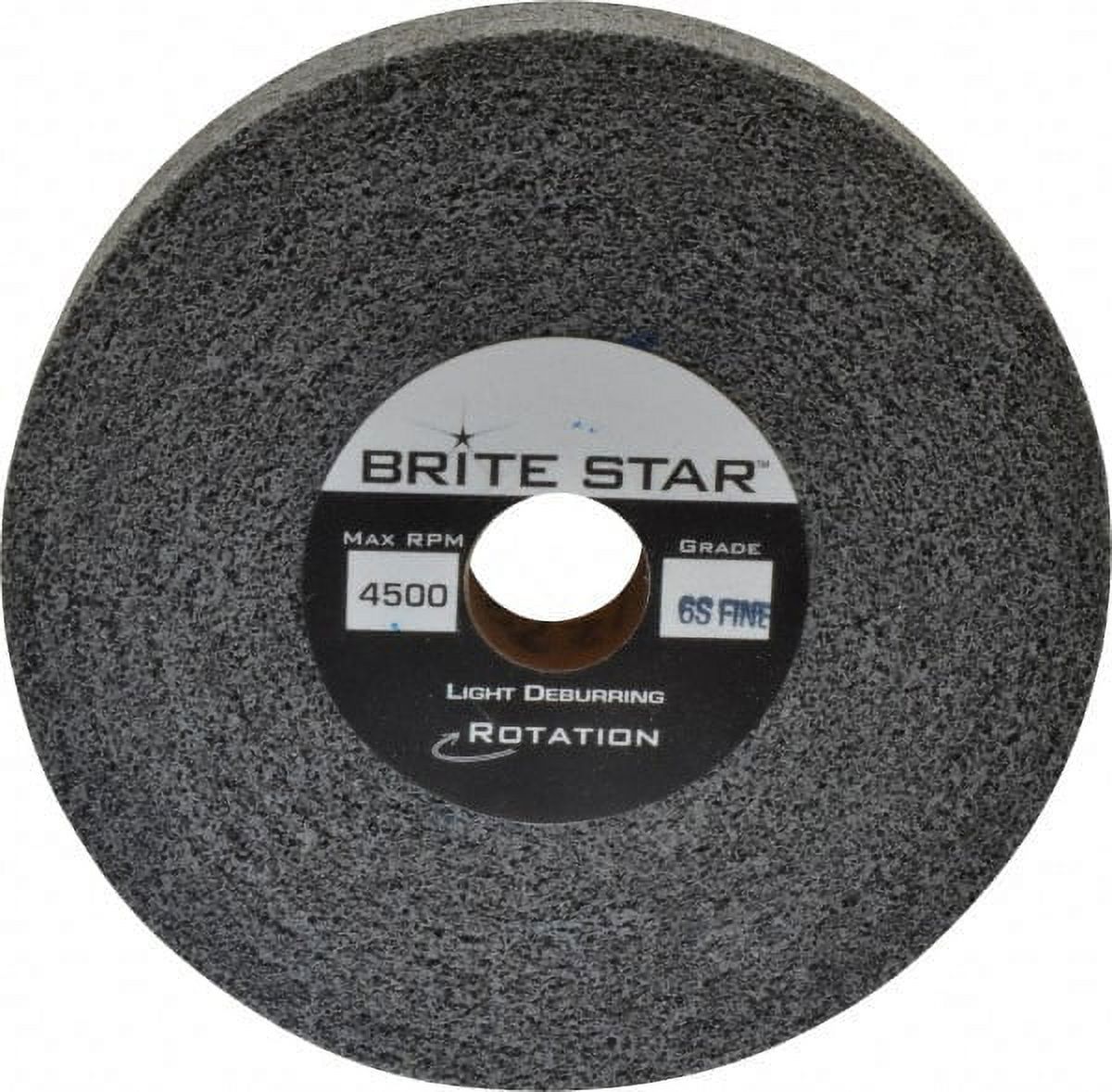 Brite Star 6" Diam, 1" Face Width, 1" Center Hole, Fine Grade, Silicon ...
