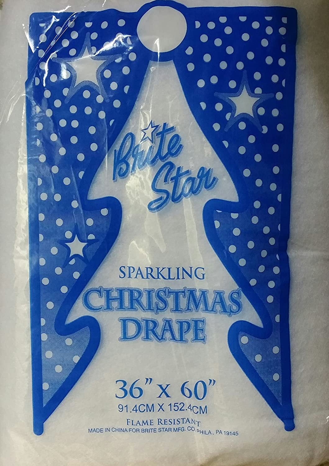 Brite Star Christmas Decorations White Sparkling Tree Drape - Walmart.com