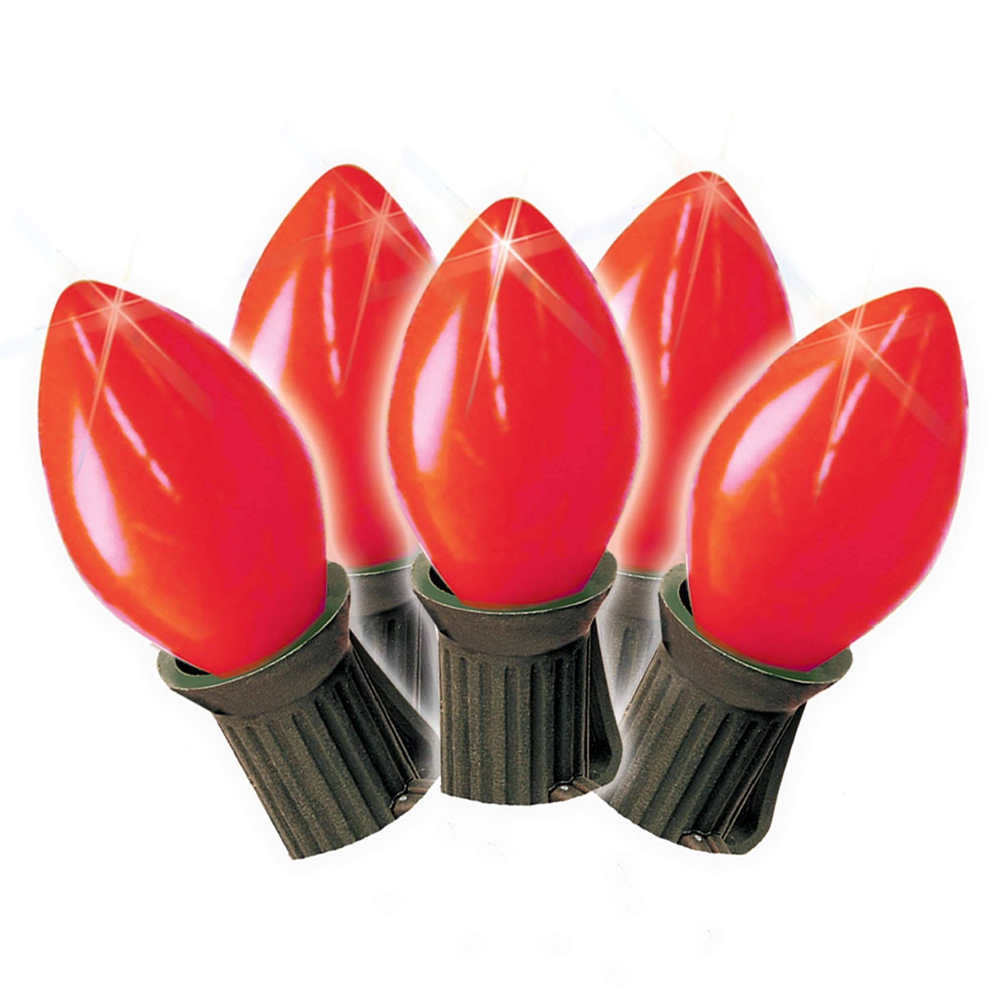 Brite Star Vintage Christmas String Lights Red C7 25 Feet - Old ...
