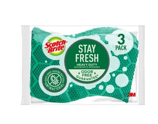 -Brite Stay Fresh Sponges, Heavy Duty, Odor Free Guarantee ...