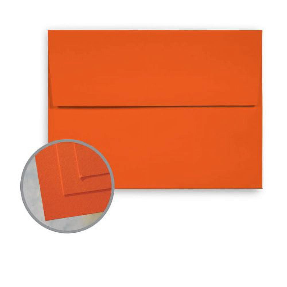 BriteHue Orange Envelopes - A7 (5 1/4 x 7 1/4) 60 lb Text Semi-Vellum ...