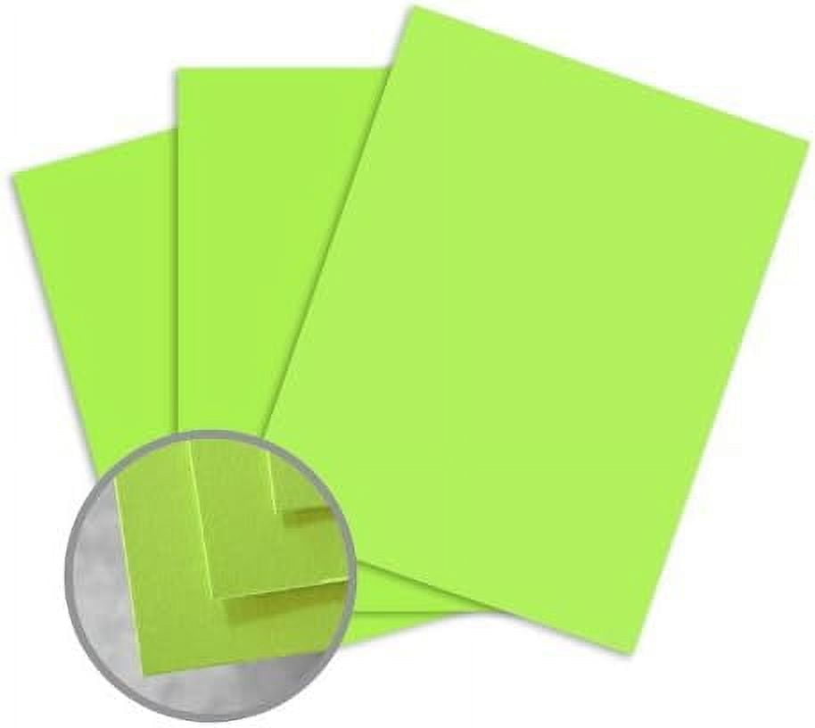 BriteHue Ultra Lime Card Stock - 8 1/2 x 11 in 65 lb Cover Semi-Vellum ...