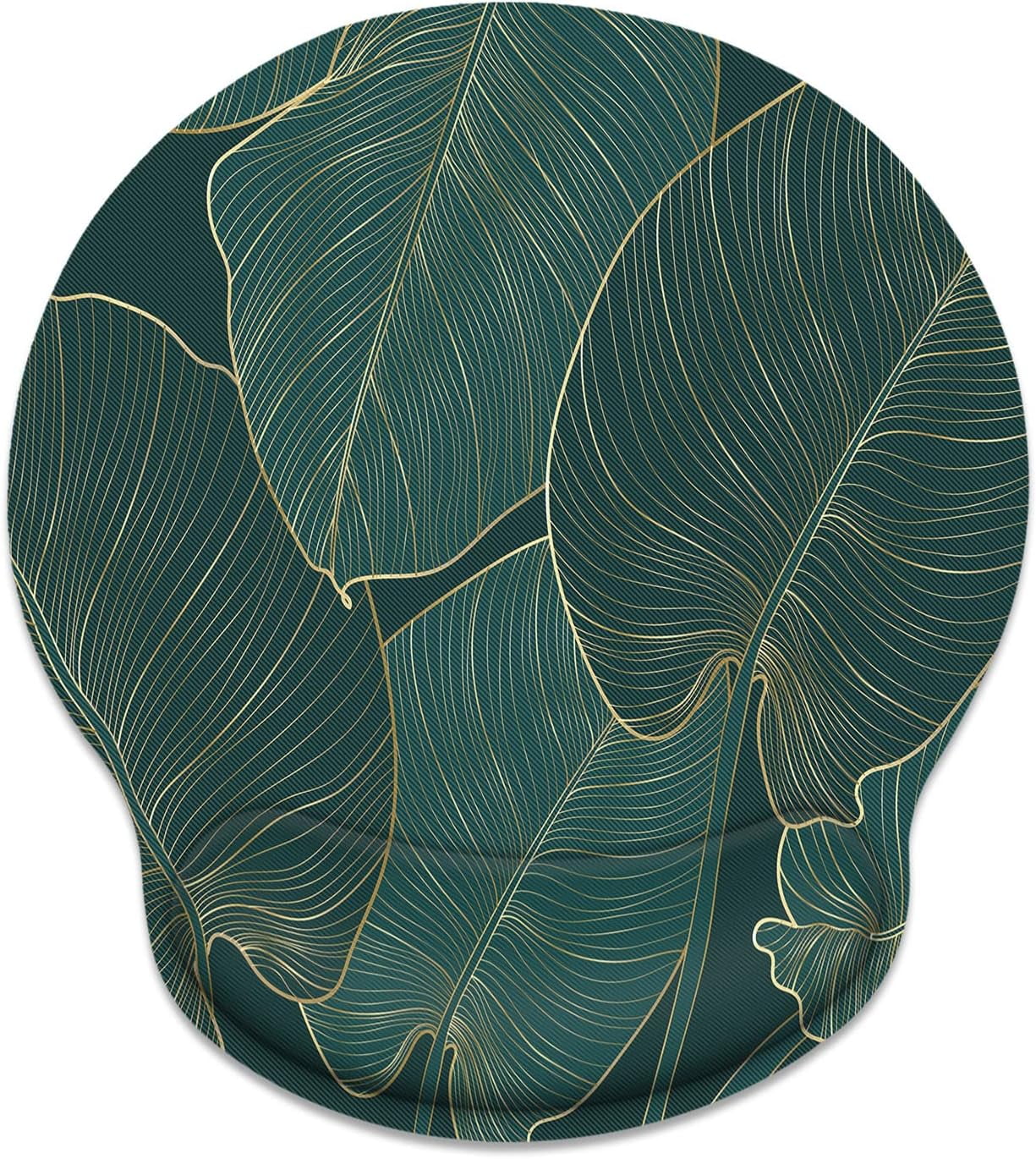 Britimes Ergonomic Mouse Pad with Wrist Support, Non-Slip, Green Palm ...