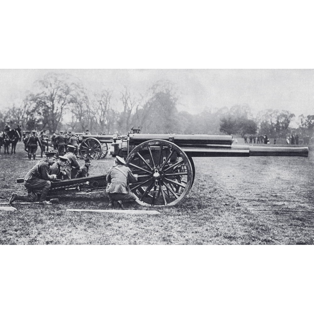 A British 60 Pounder Position Gun Also Known As Long Toms Used On The ...