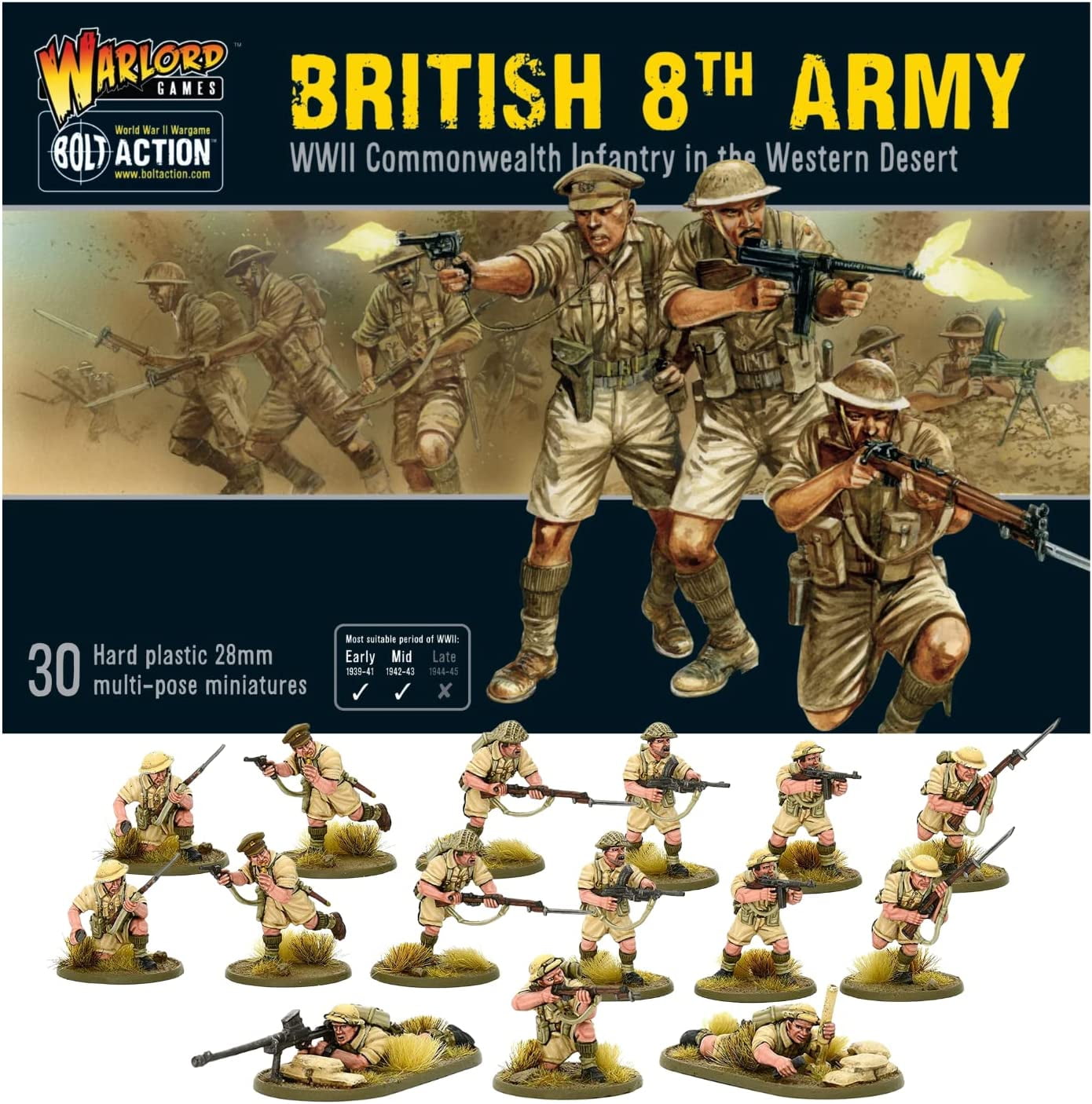 British 8th Army Infantry - Bolt Action - Walmart.com