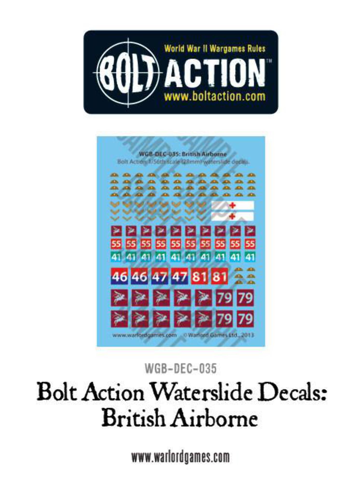 British Airborne transfer - Bolt Action Decals - Walmart.com