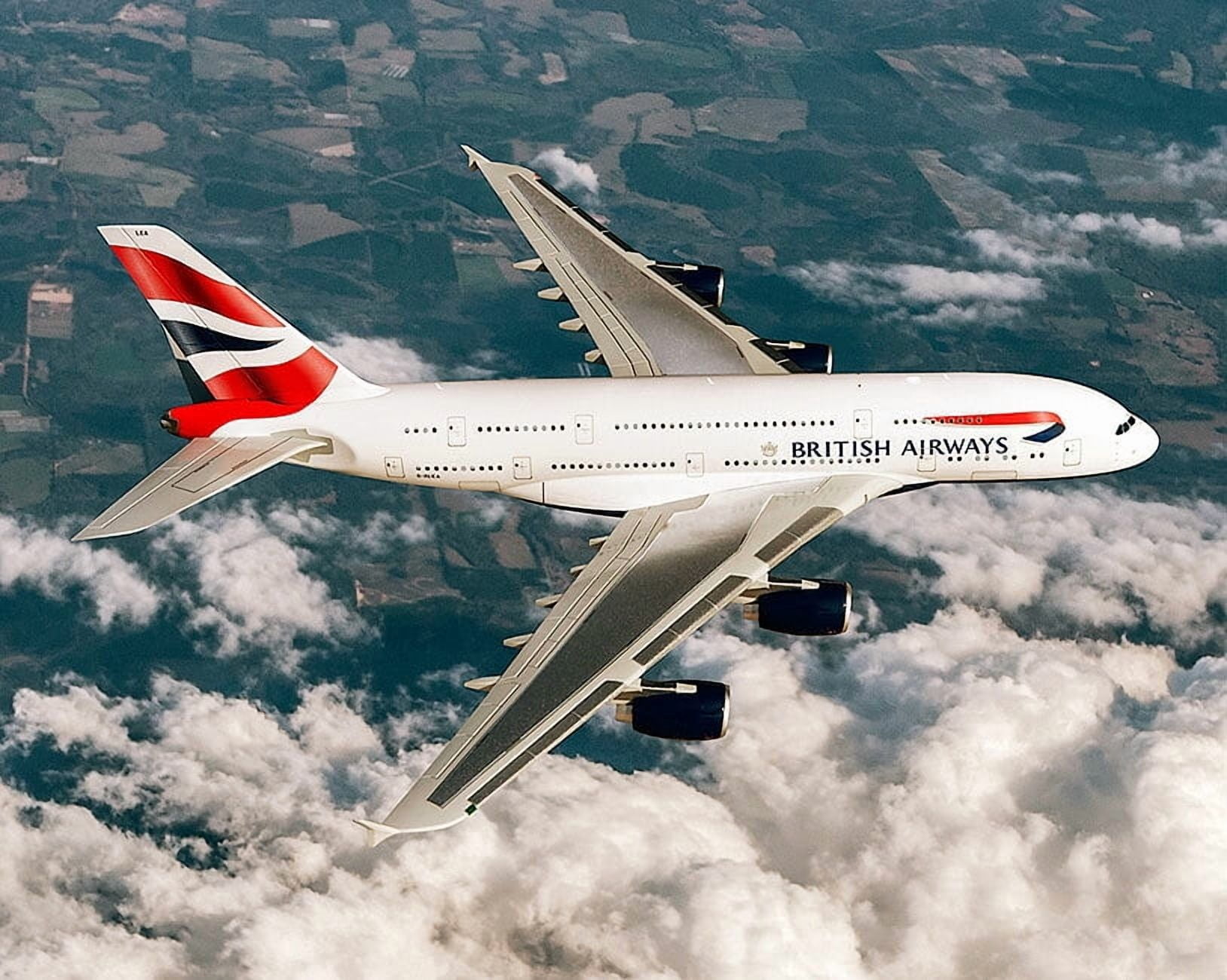 British Airways A380 Airbus passenger airliner Style - A - 24x36 Inch ...