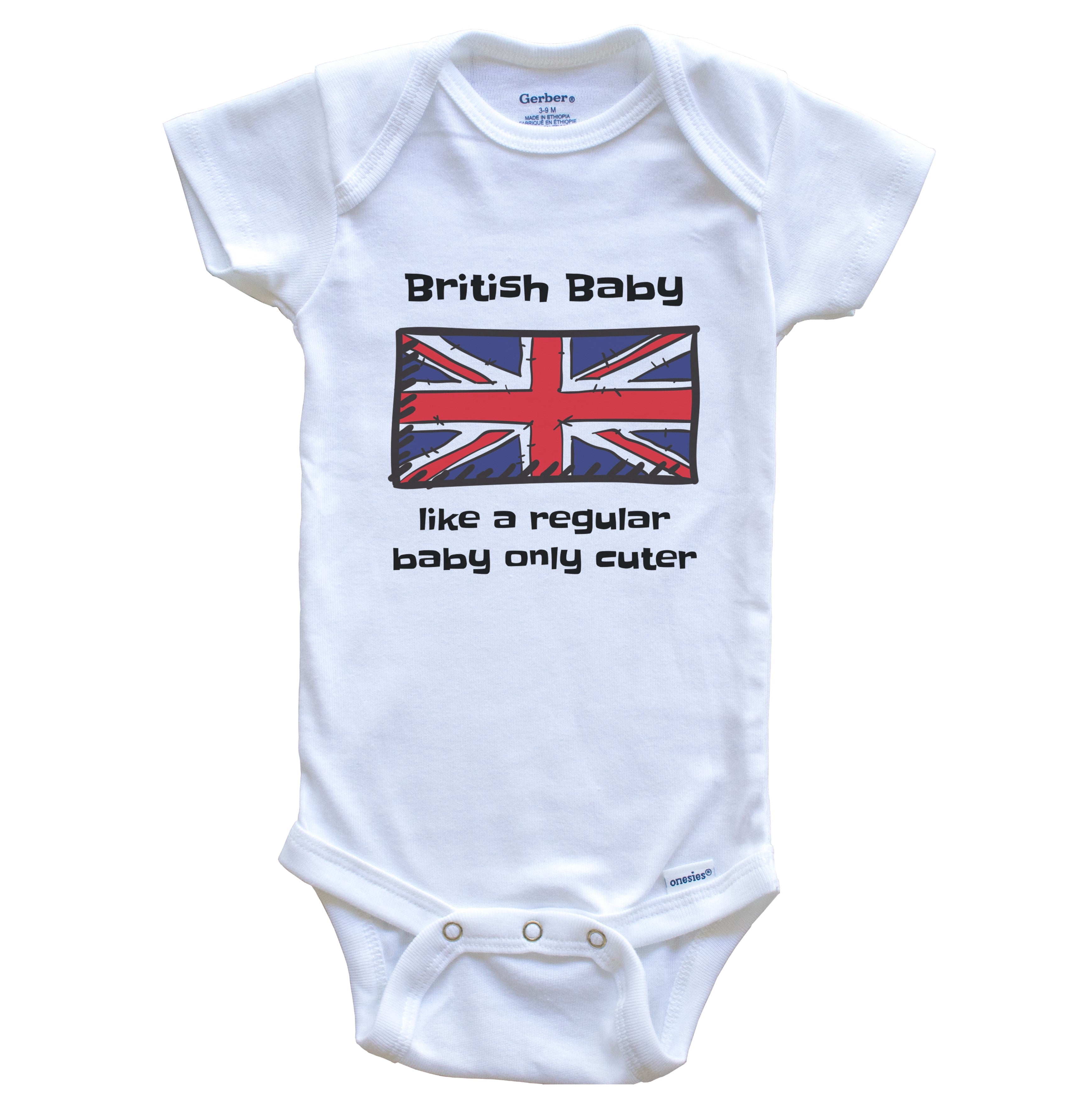 British Baby Like a Regular Baby Only Cuter Funny United Kingdom Flag ...