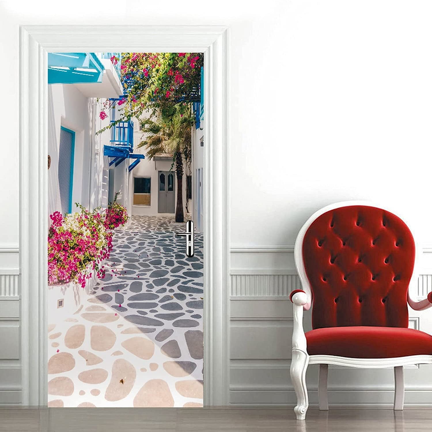 British Big Ben Door Sticker Cityscape At Night Decal Removable Urban ...