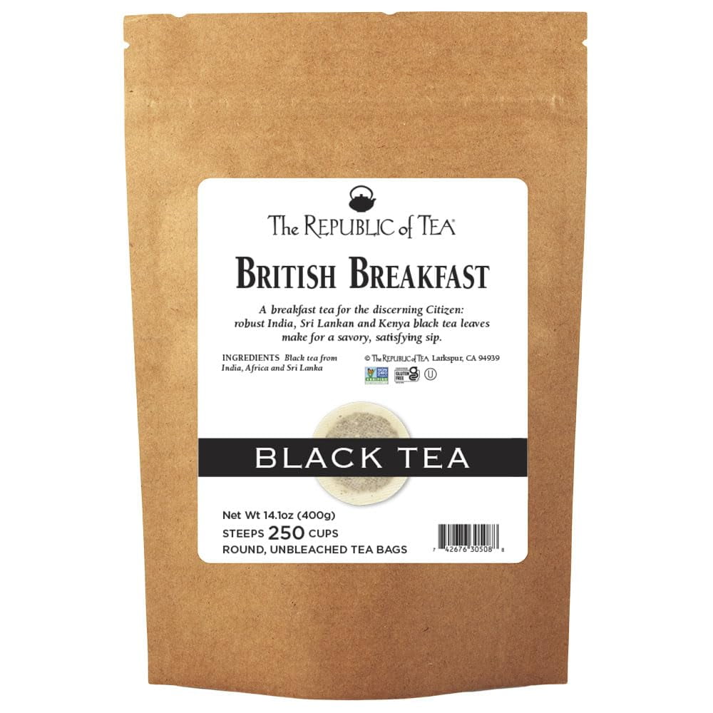British Breakfast Tea Refill Bag, 250 Tea Bags, Gourmet Black Tea ...