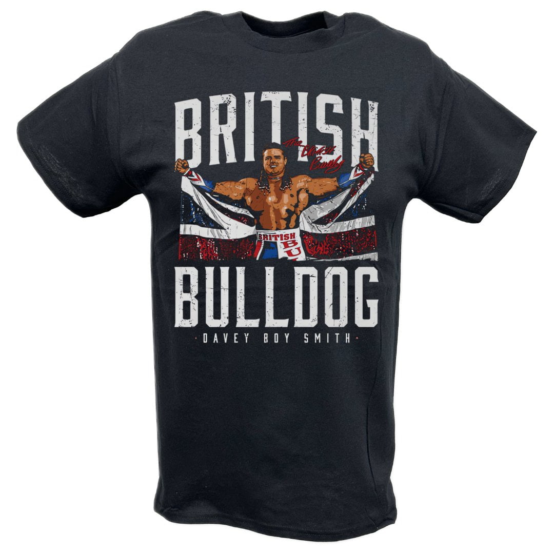 British Bulldog Flag Black T-shirt - Walmart.com