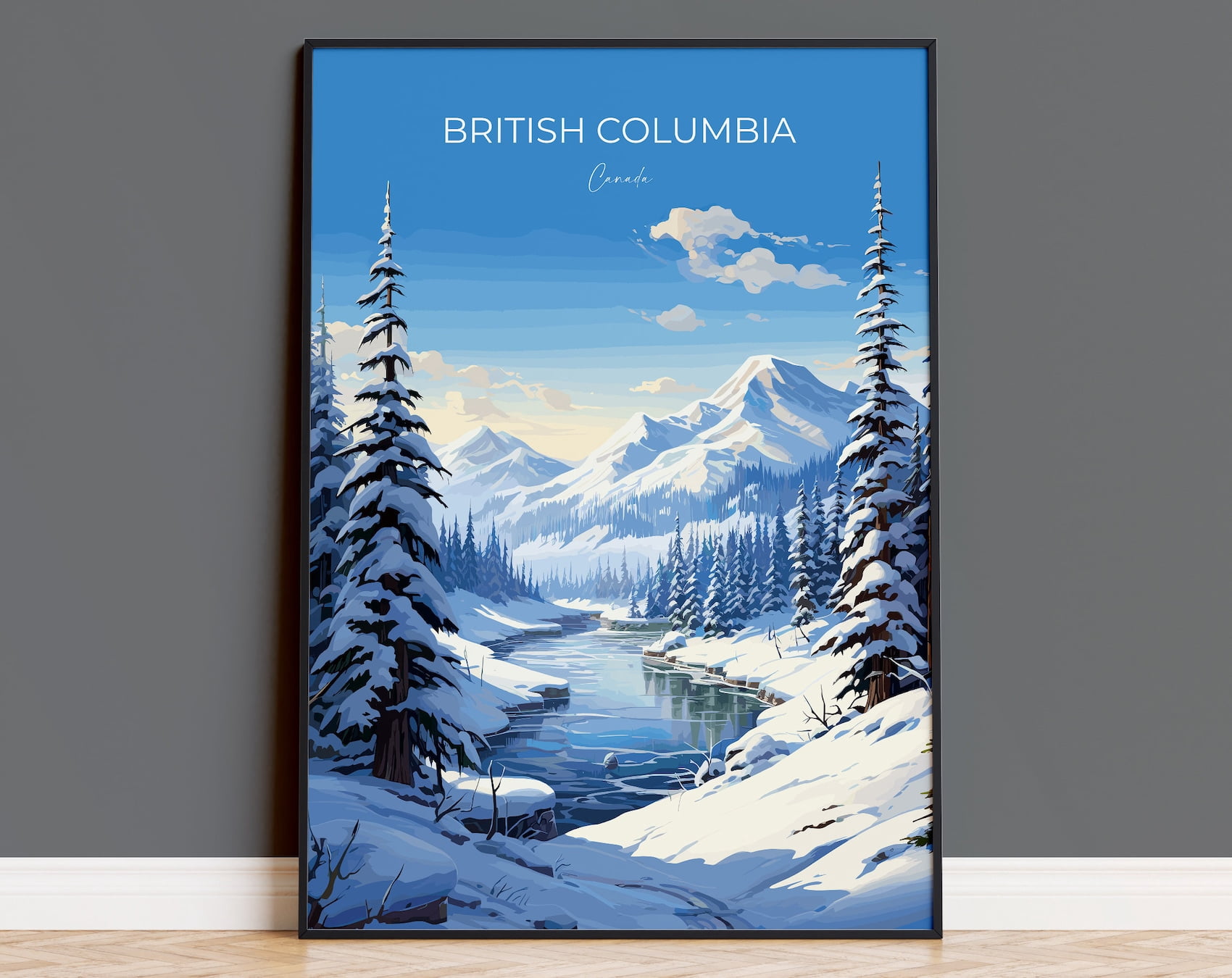 British Columbia Wall Art Travel Poster, Travel Print of British ...