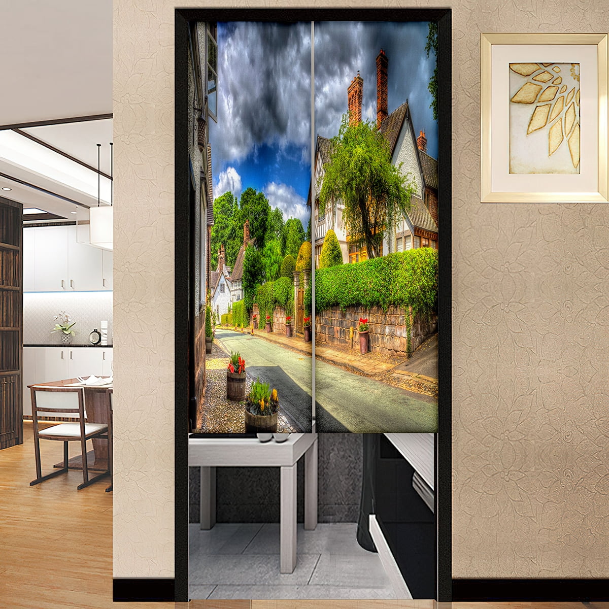 British Country Town Door Curtain Japanese Izakaya Doorway Curtains ...
