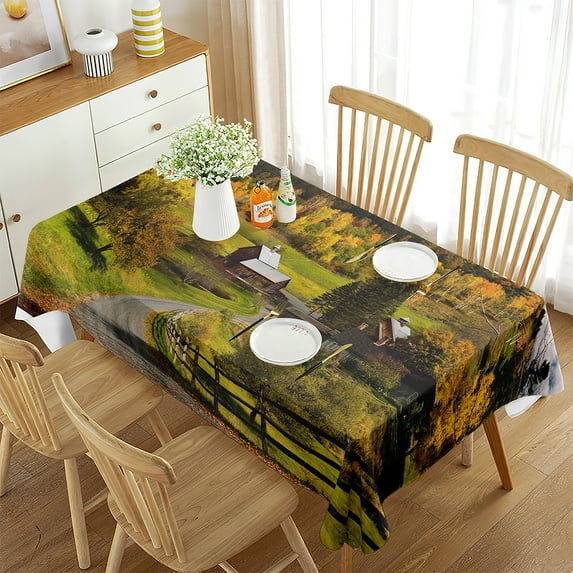 British Country Town Tablecloth British Style Building Rectangle Table ...