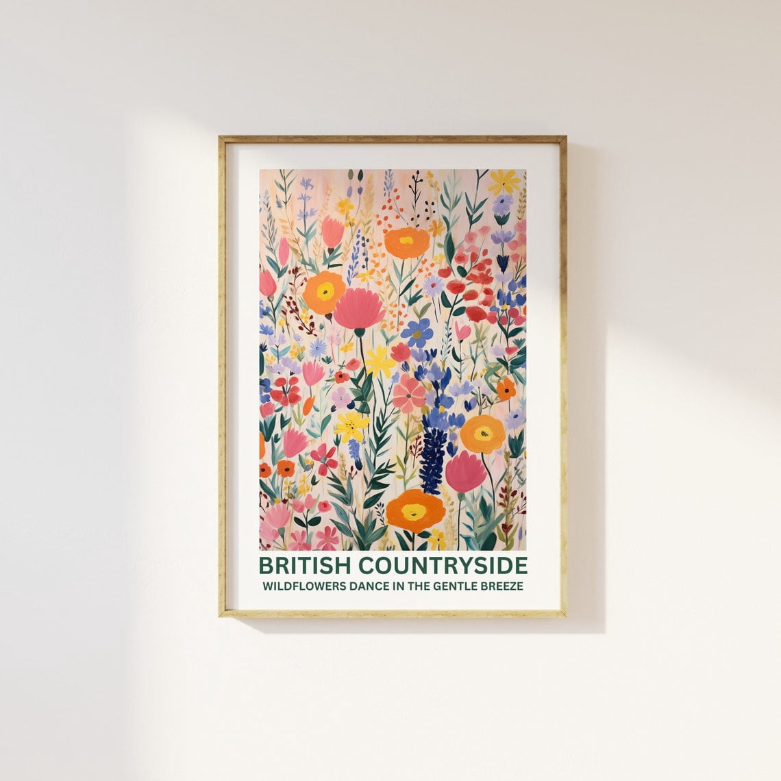 British Countryside Wildflower Wall Art Poster Unframed Paper Print ...