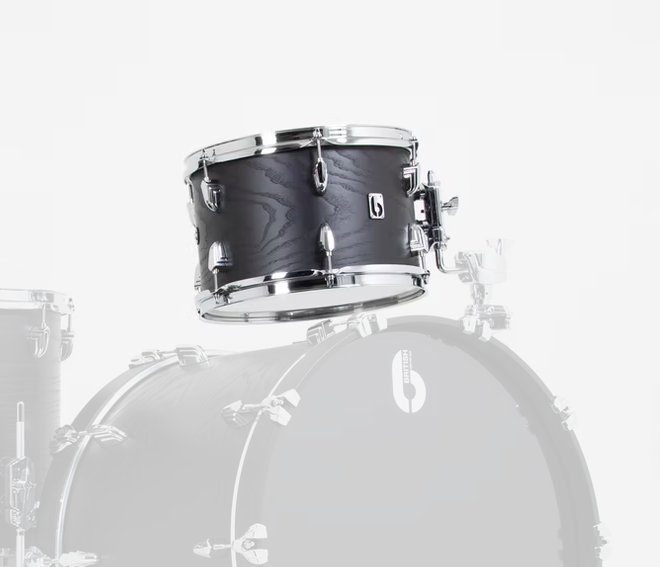 British Drum Co Raven Birch Rack Tom 710 Black Ash Satin - Walmart.com