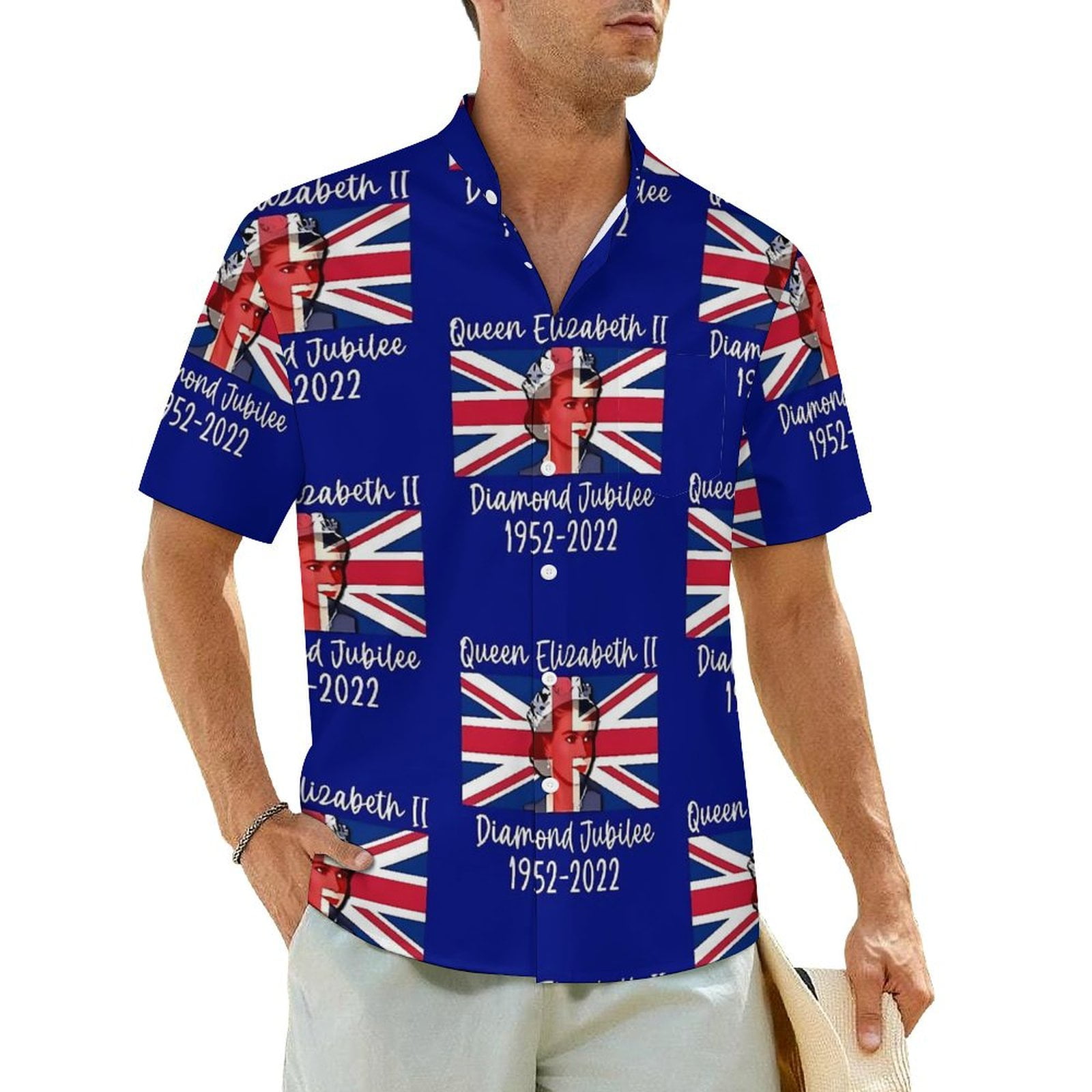 British Flag Casual Shirt UK Flag 3D Classic Hawaiian Shirts Men Short ...