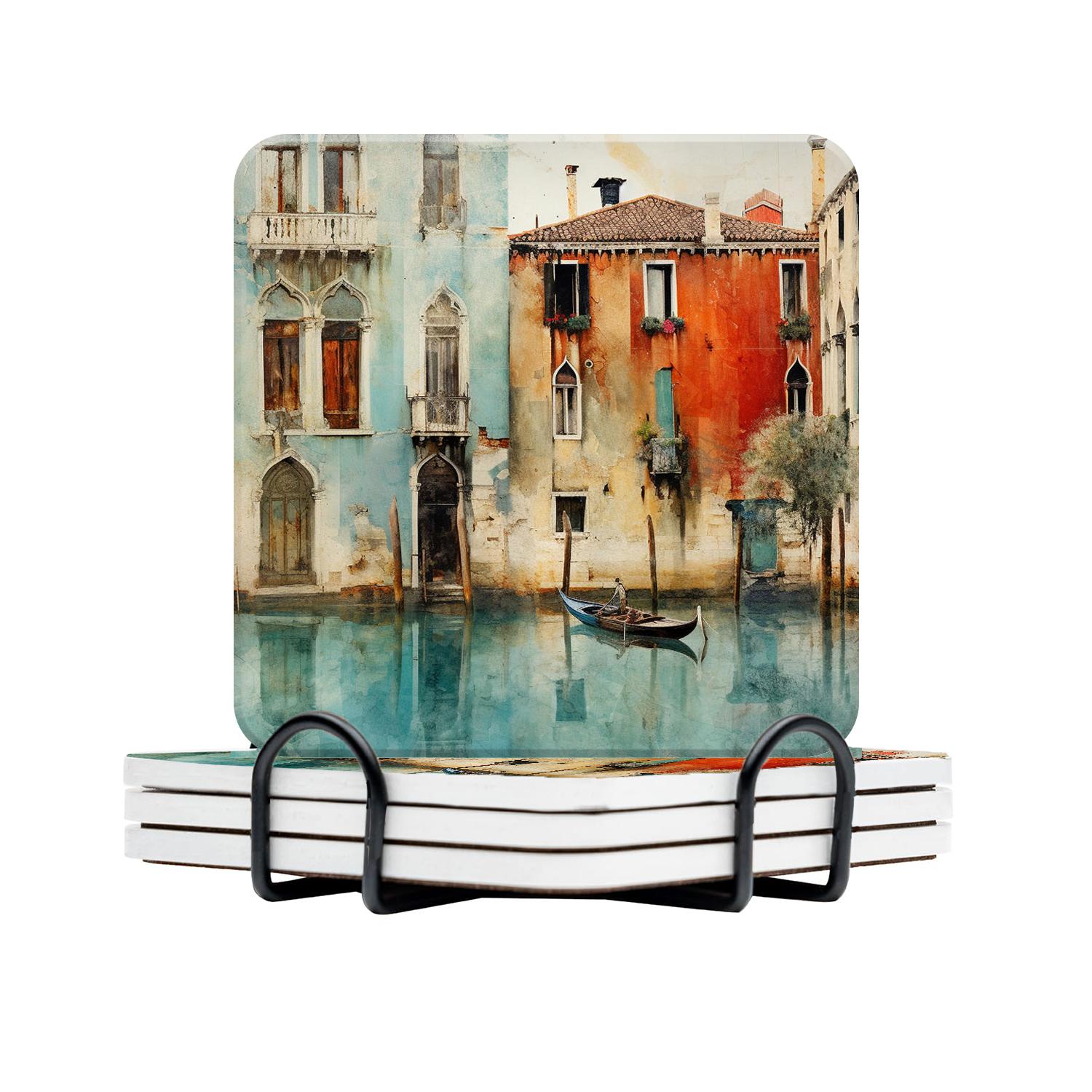 British Flag England Beautiful Drink Coasters with Holder,Non-Slip ...