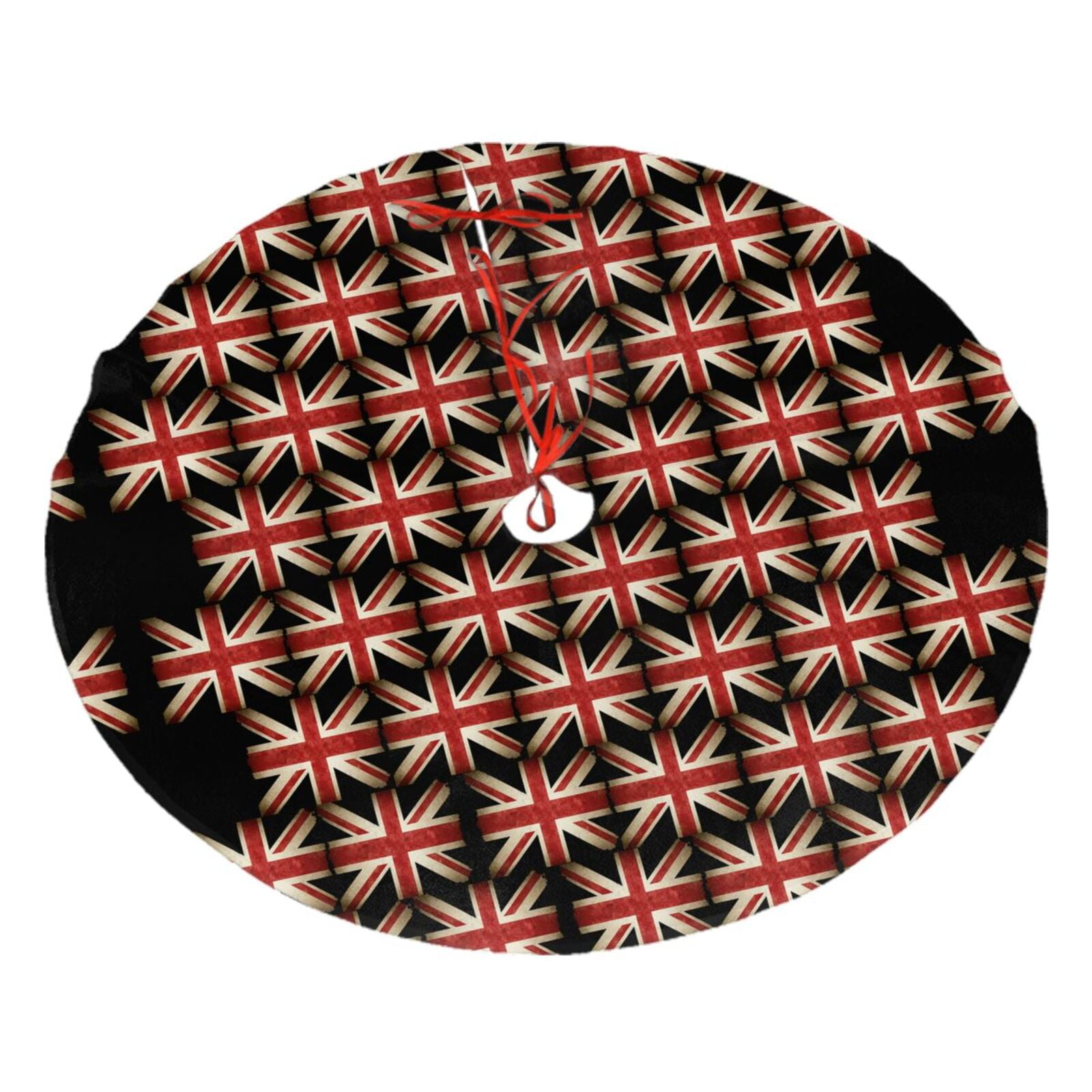 British Flag Pattern Christmas Tree Skirt for Xmas Holiday Home Decor ...