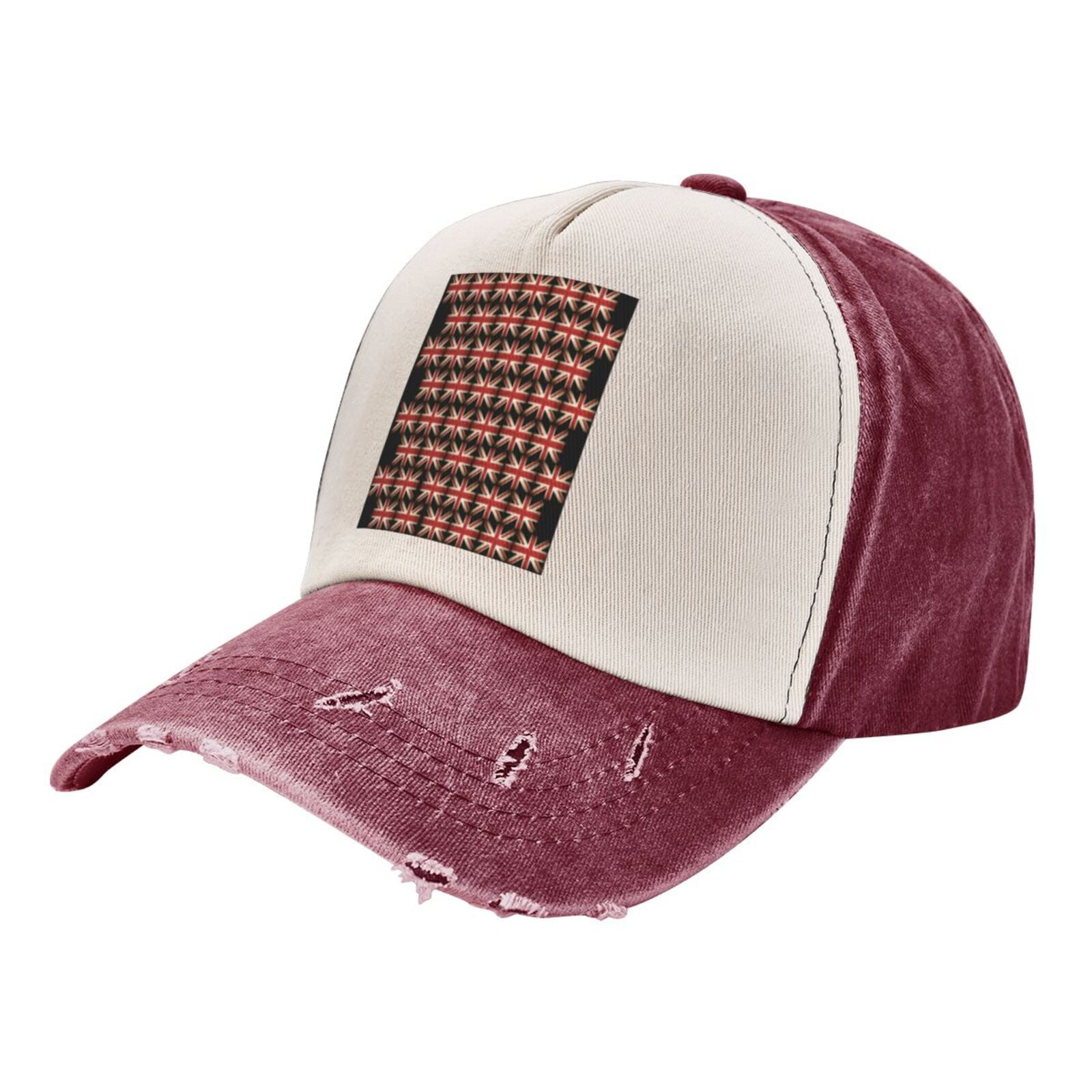 British Flag Pattern Distressed Baseball Cap Dad Hats for Men Women ...