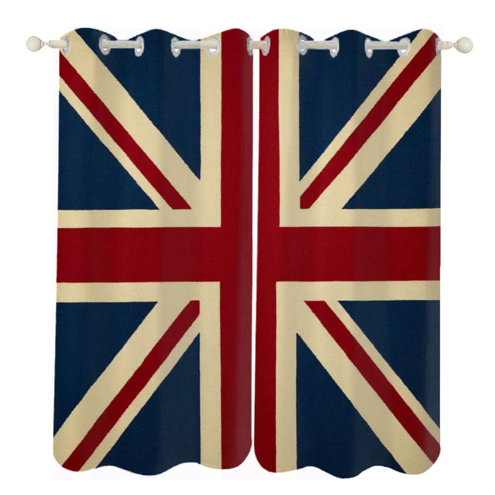 British Flag Print Rug Sunshade Curtains Home Bedroom Living Room ...