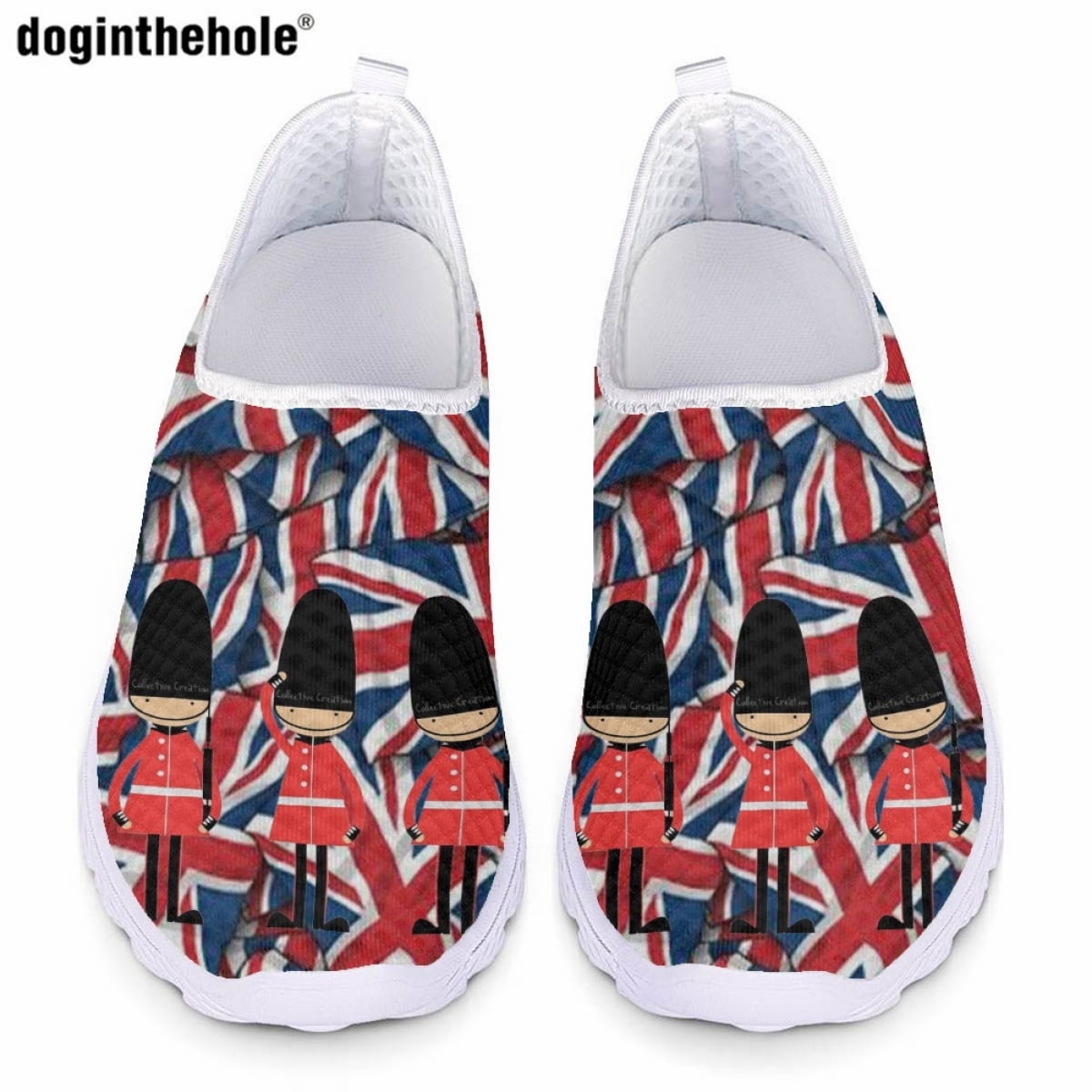 British Flag Soldier Art Print Design Casual Flat Shoes for Ladies ...