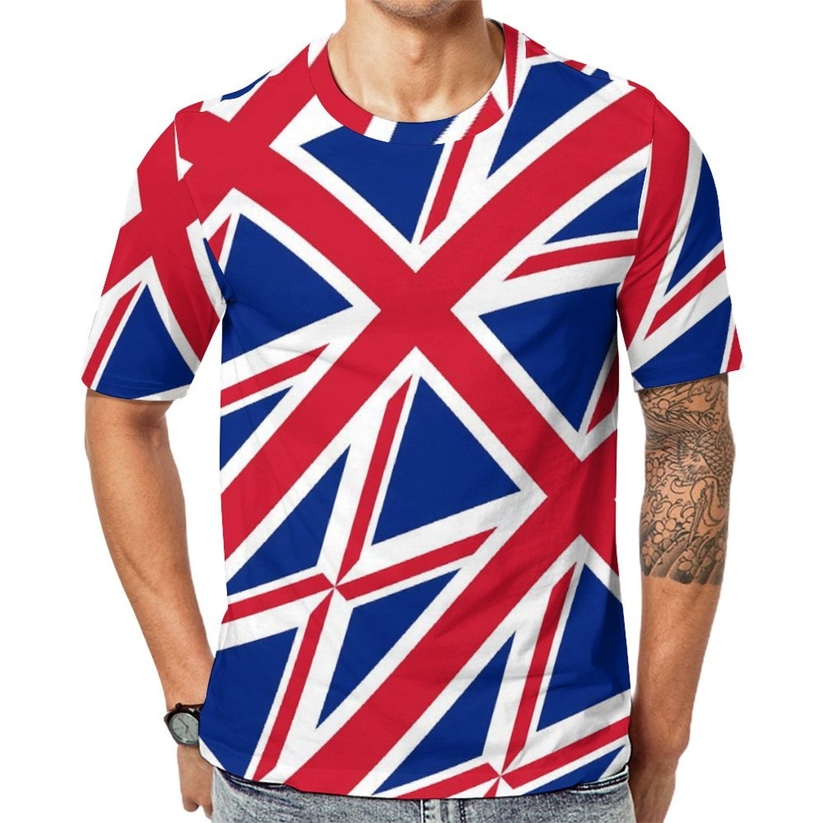 British Flag TShirt UK Flags Fashion T Shirts Man Kawaii Tee Shirt ShortSleeve Graphic Tees Big ...