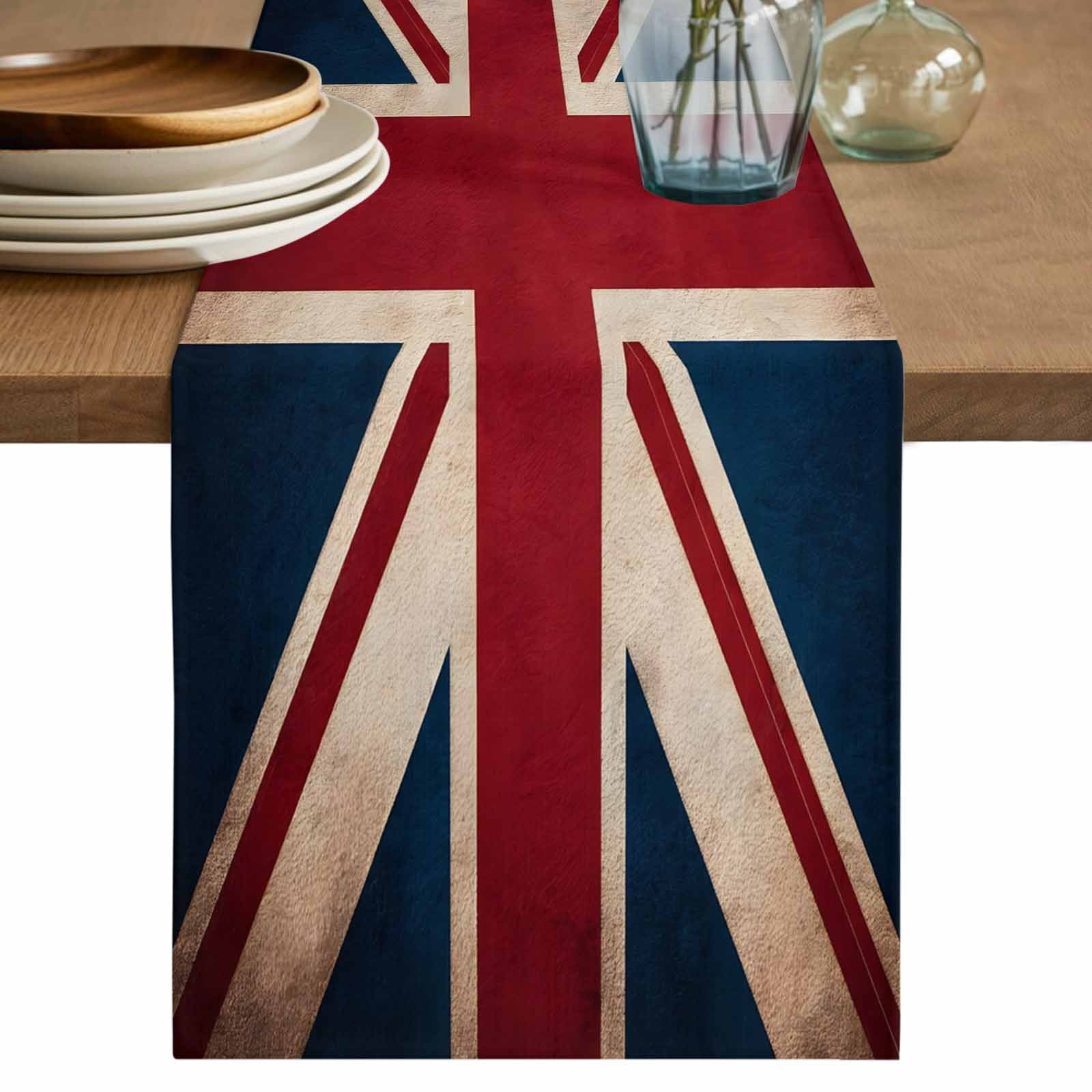 British Flag Table Runner 90 Inches, Vintage United Kingdom England Uk ...