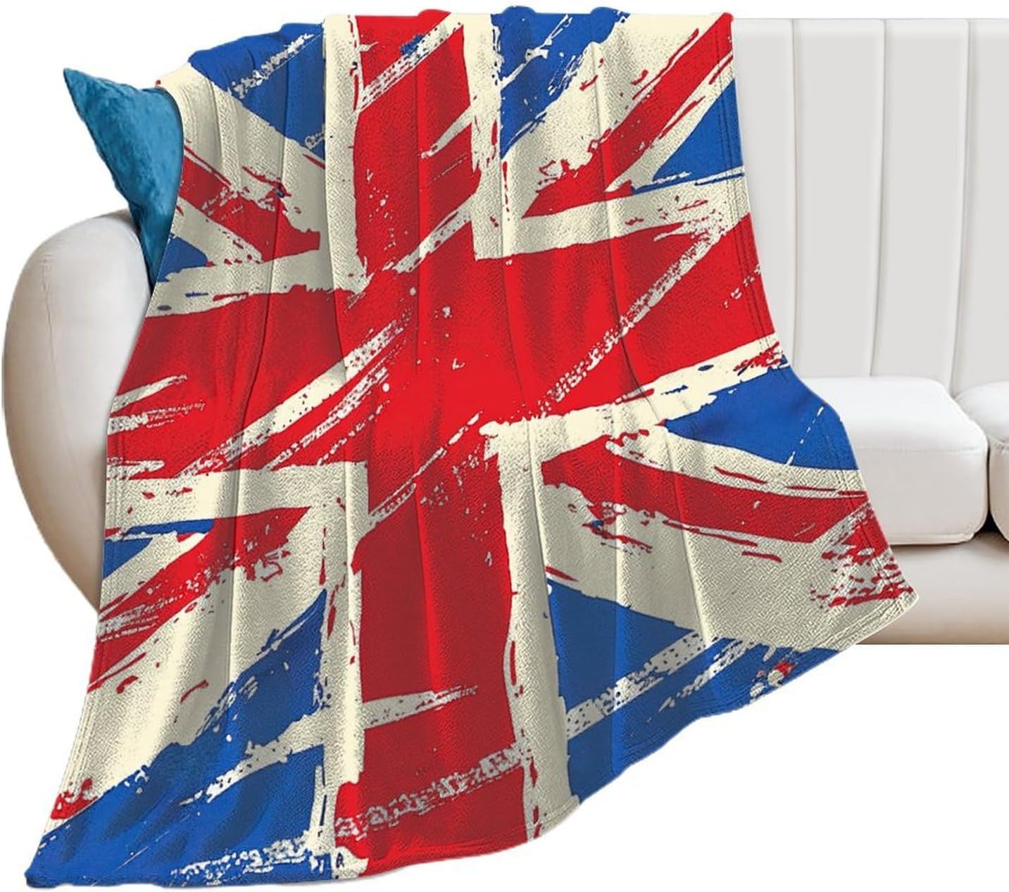 British Flag Throw Blankets Christmas Birthday American National Flag ...