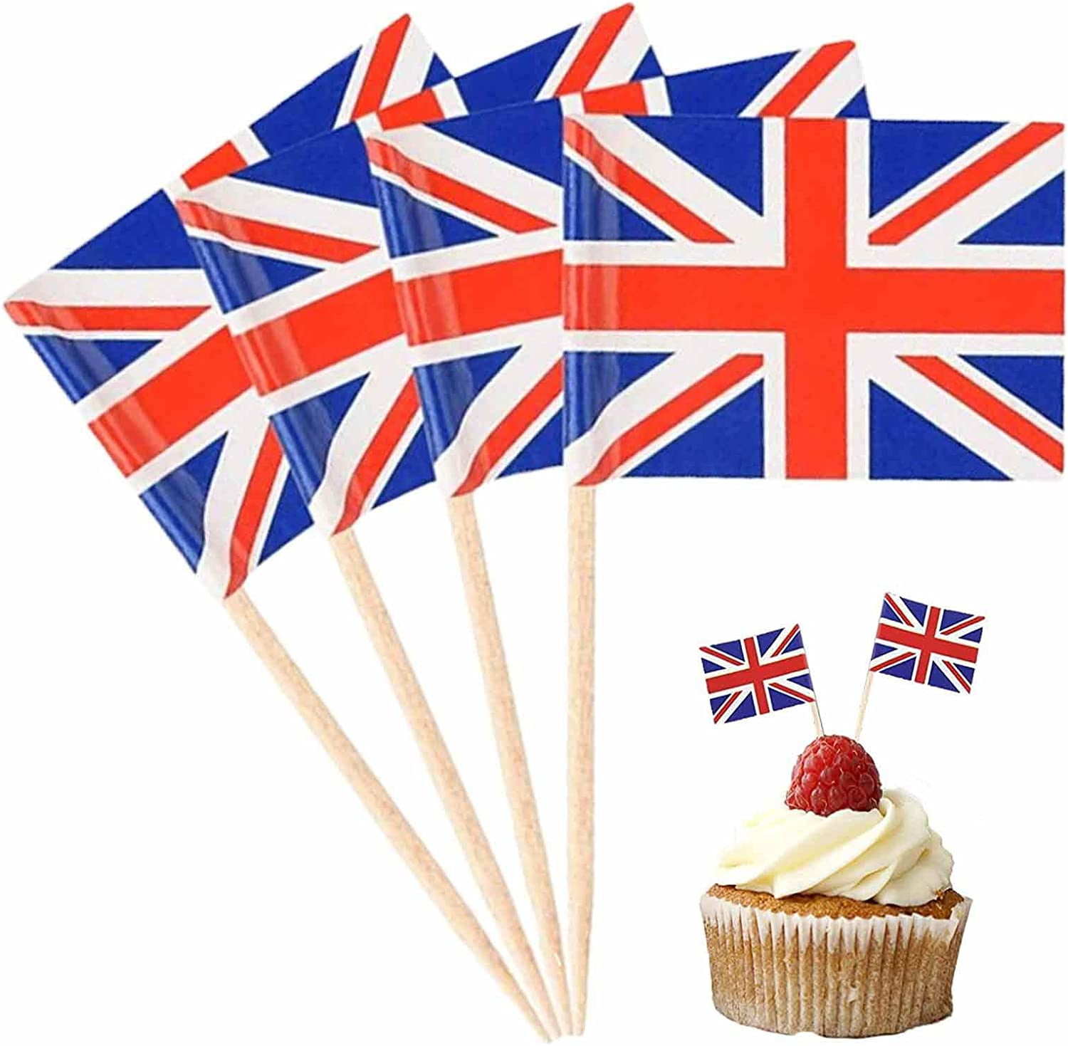 British Flag Toothpicks | Union Jack Toothpick Flags Cupcake Toppers ...