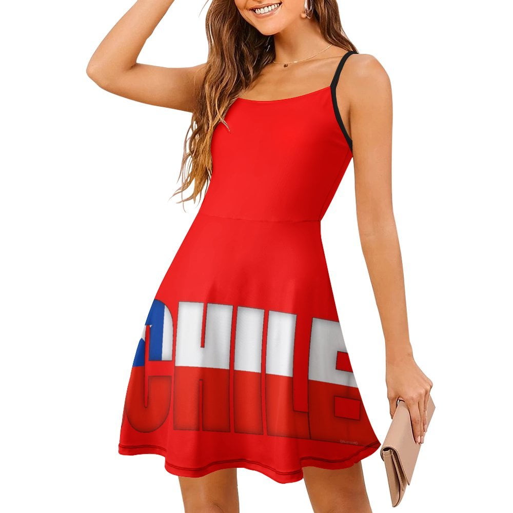 British Flag Women's Sling Dress Humor Graphic Suspender Dress Funny ...