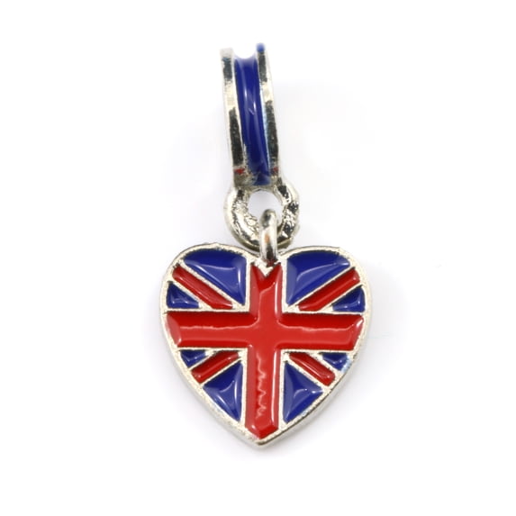 British Flag on Heart Charm - Walmart.com