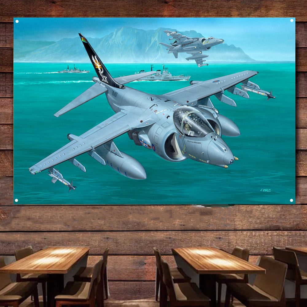 British Harrier GR.7 Bomber Fighter Poster Wall Chart - Air Force ...
