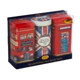 British Heritage Union Jack 3x Mini Tea Tin Gift Pack with 28 Teabags ...