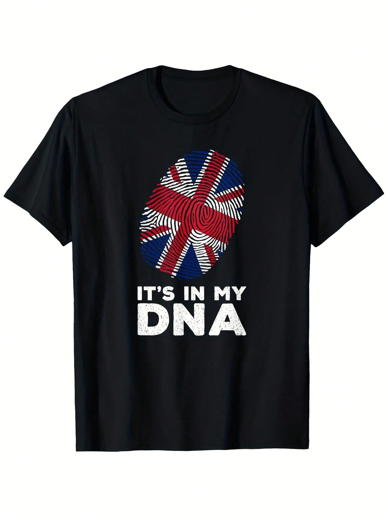 British Heritage Union Jack Fingerprint It's In My DNA Adult Graphic T ...