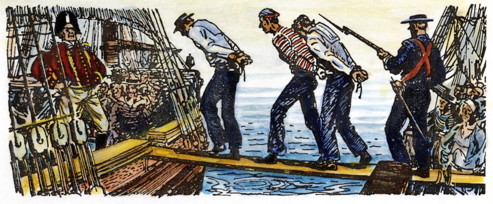 British: Impressment, 1800S. /Nbound American Seamen Forced To Leave ...