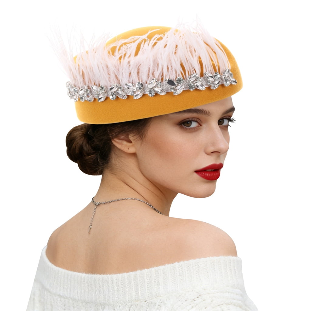 British-Inspired Rhinestones Hat Adjustable Unisex Design Jeweled ...