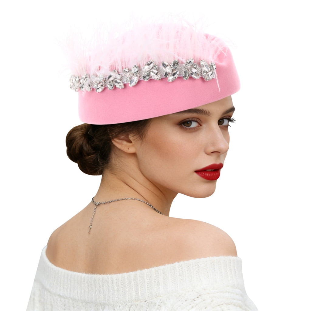 British-Inspired Rhinestones Hat Adjustable Unisex Design Jeweled ...