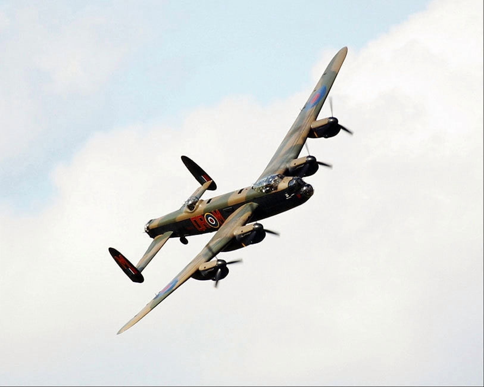 British Lancaster Bomber WWII Aircraft Style - A - 12x18 Inch Laminated ...