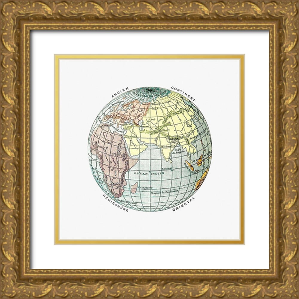 British Library 20x20 Gold Ornate Wood Framed with Double Matting ...