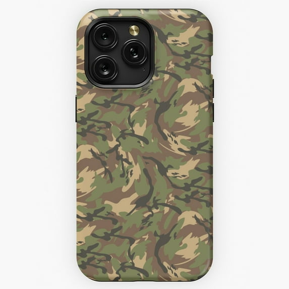 British Modern Forest Camouflage Pattern iPhone Case 17 through 11 Pro ...