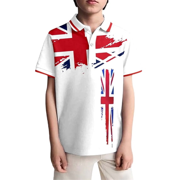 British Print Boys T Shirts Tee Top Kids Boys T Shirts Top With ...